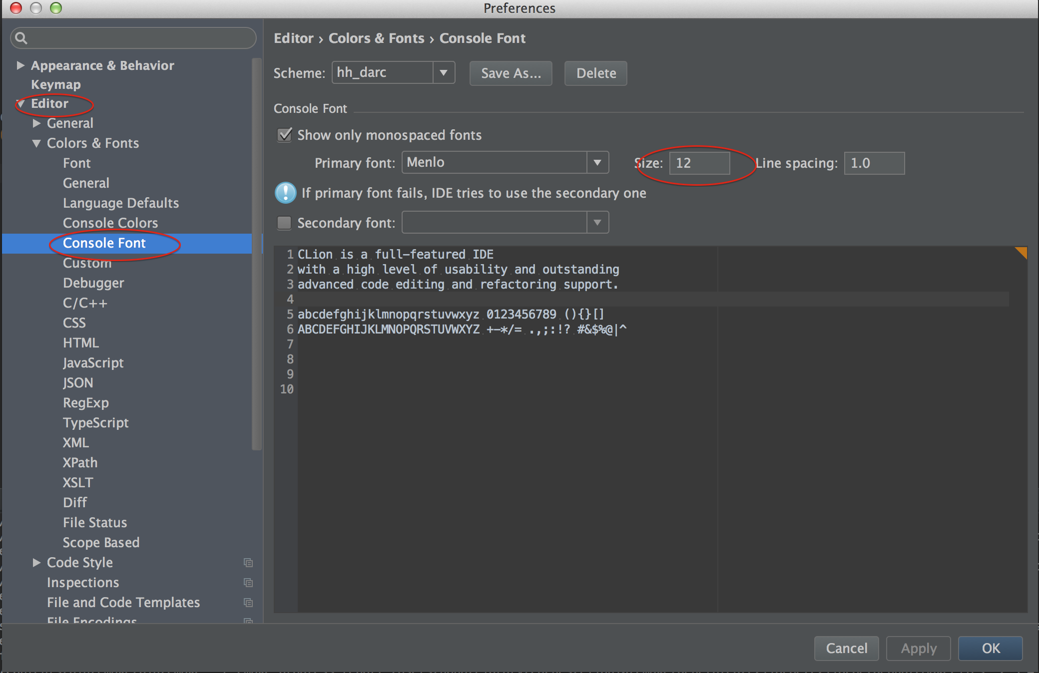 Change Font Size In Messages Window IDEs Support IntelliJ Platform JetBrains